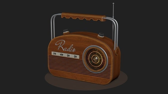 High Poly Vintage radio V2 3D model | CGTrader