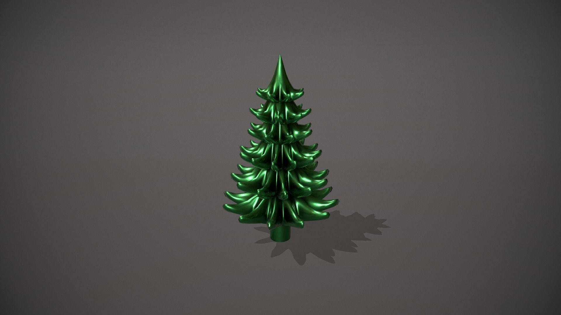 3D model Green Metal Christmas Tree Ornament VR / AR / low-poly | CGTrader