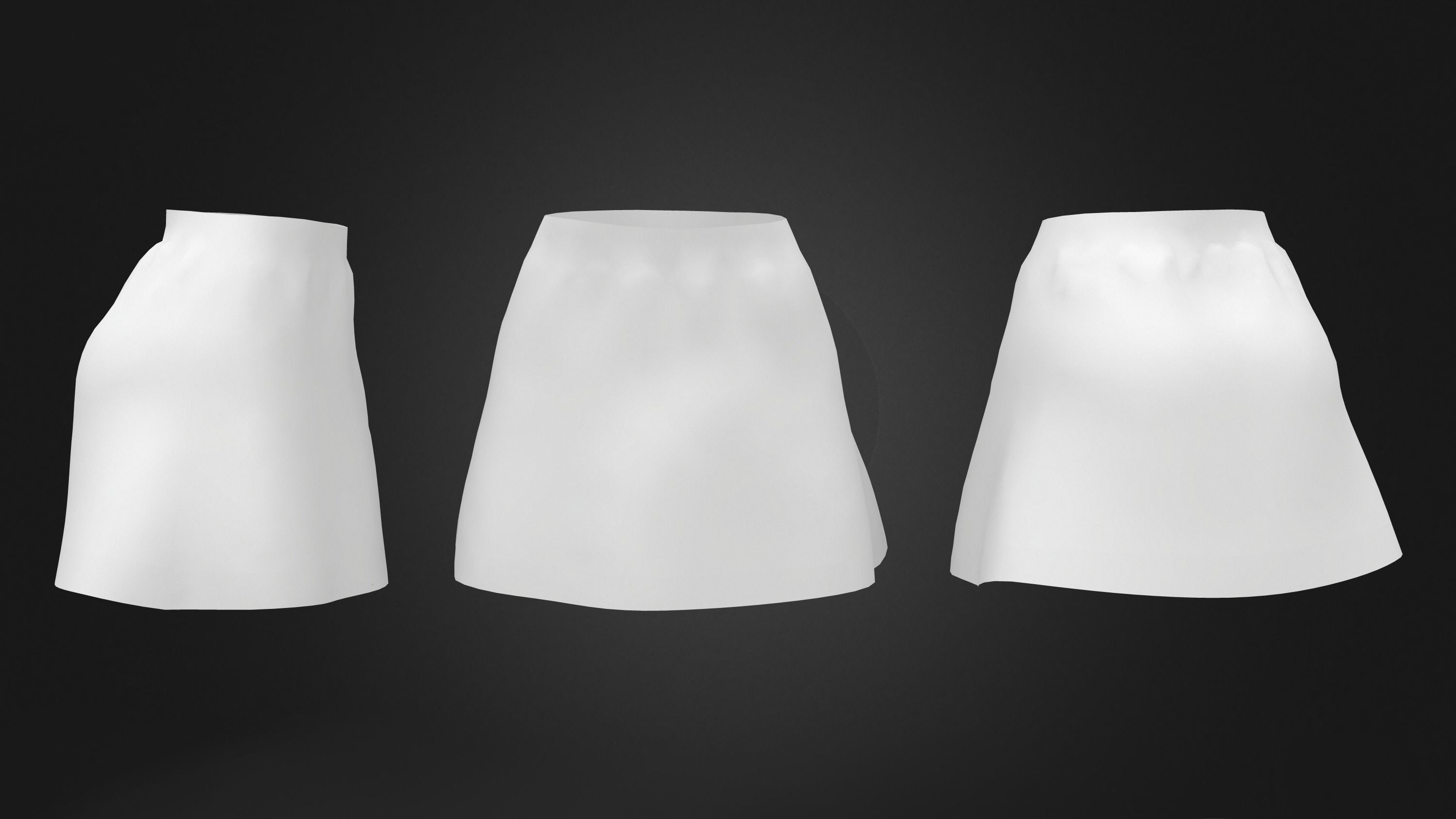 3D model Christmas Flowy Mini Skirt VR / AR / low-poly | CGTrader