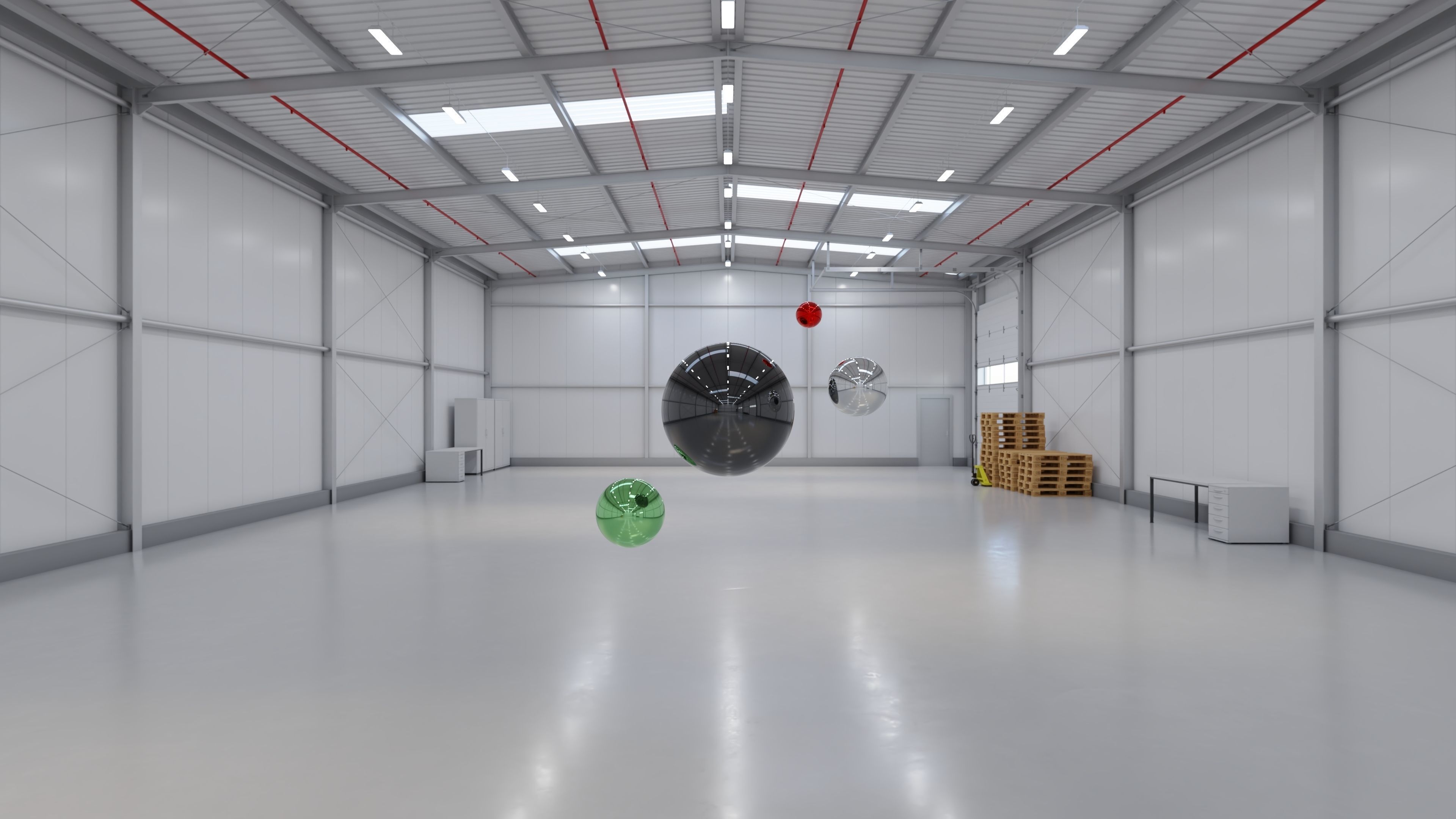Texture HDRI - Industrial Warehouse Interior 14 - 16384x8192 VR / AR ...