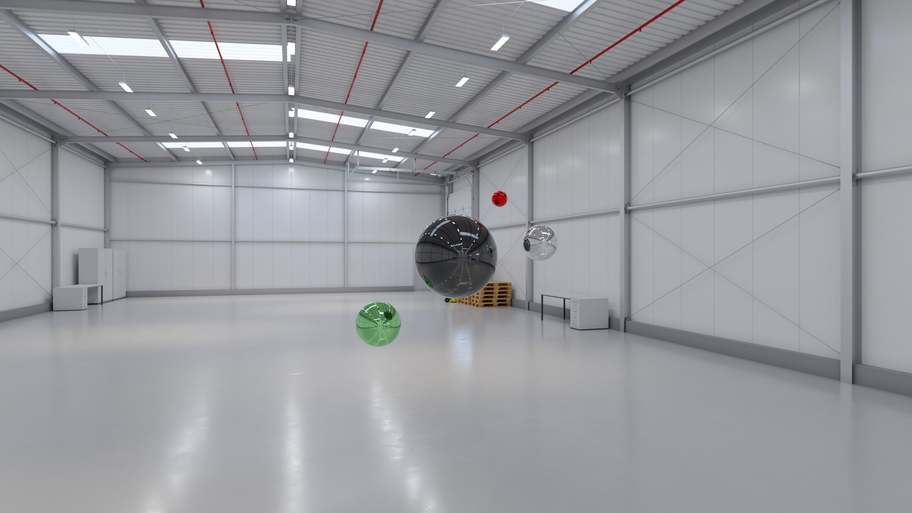 Texture HDRI - Industrial Warehouse Interior 14 - 16384x8192 VR / AR ...