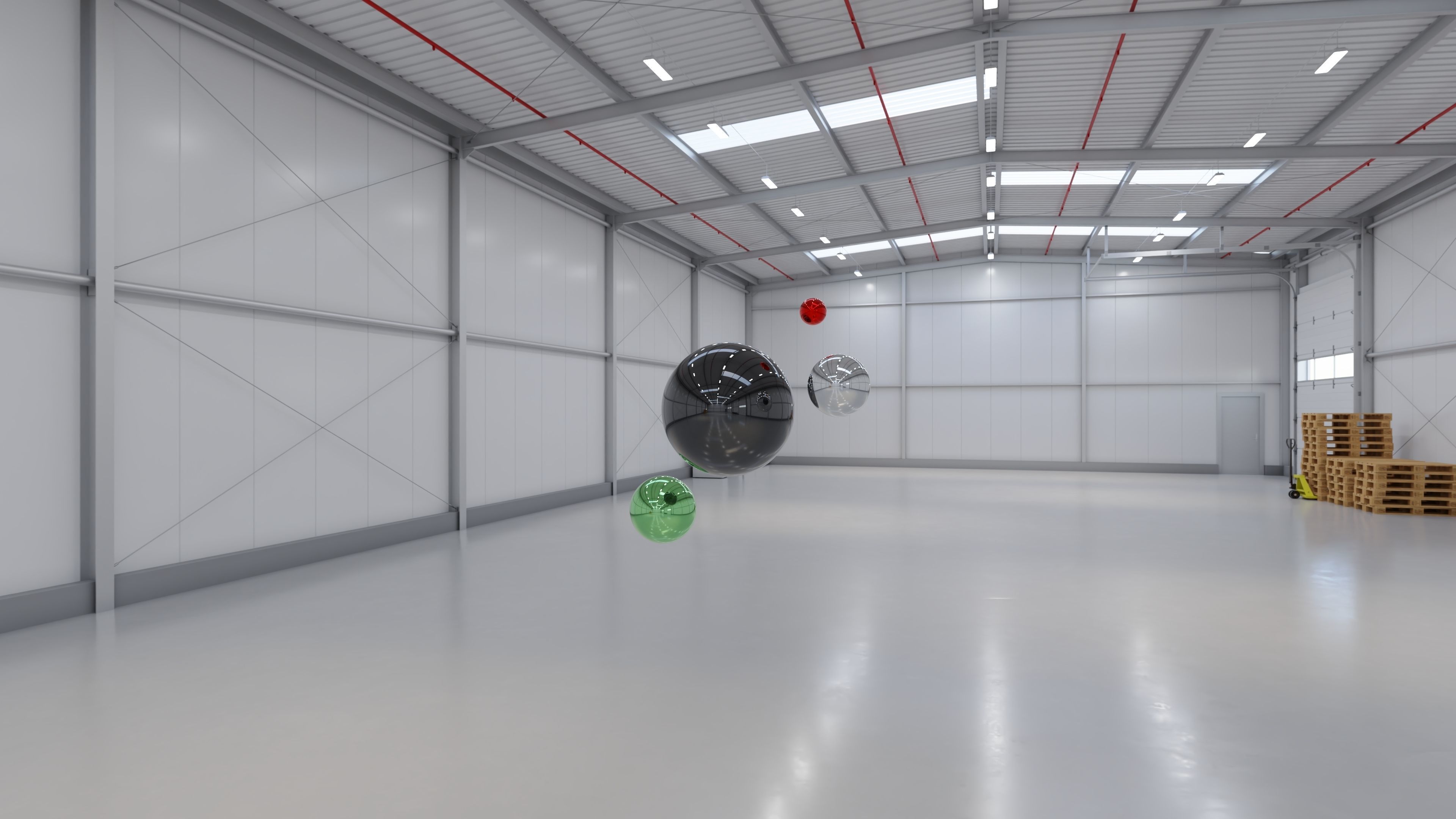 Texture HDRI - Industrial Warehouse Interior 14 - 16384x8192 VR / AR ...