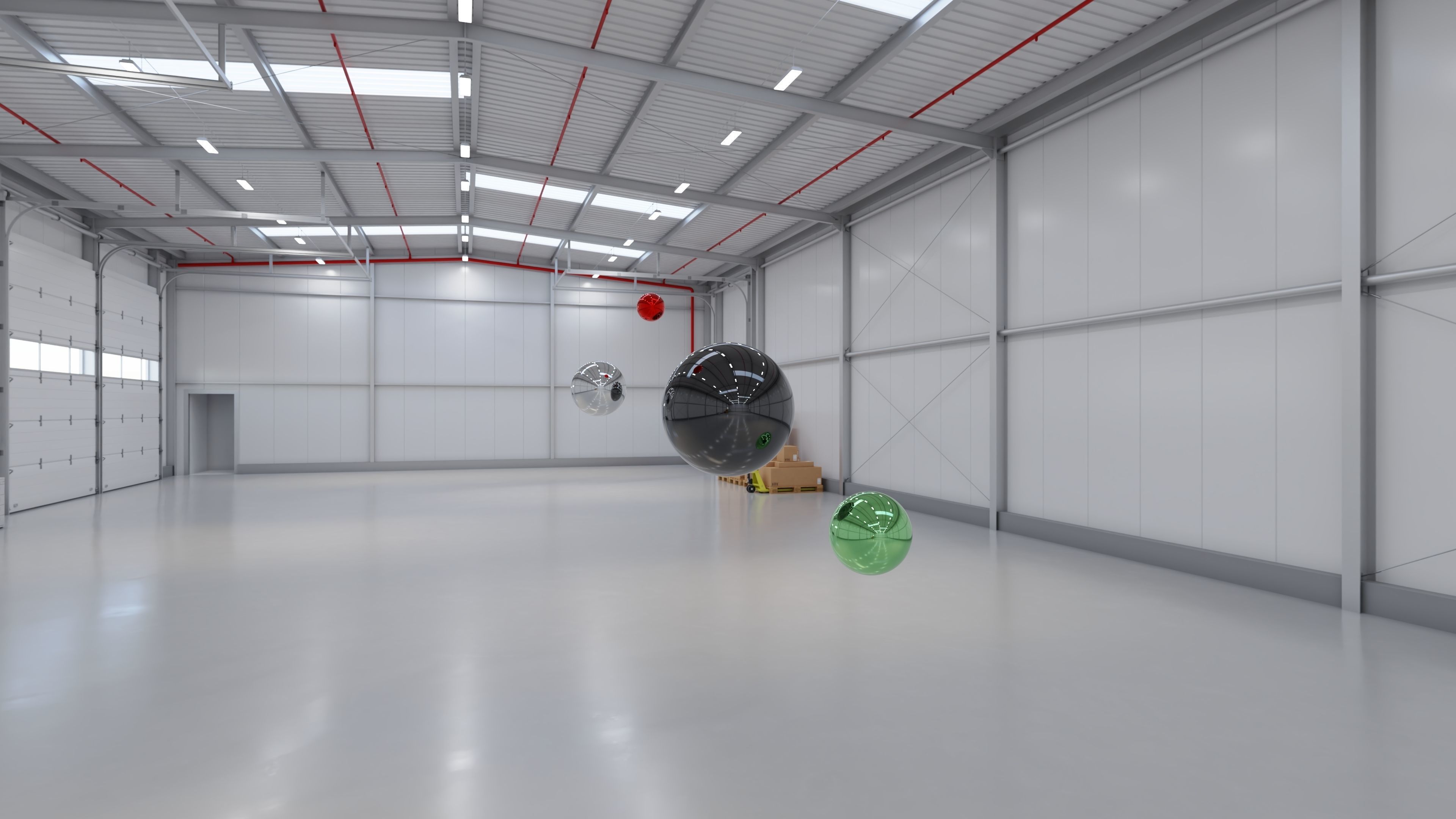Texture HDRI - Industrial Warehouse Interior 14 - 16384x8192 VR / AR ...