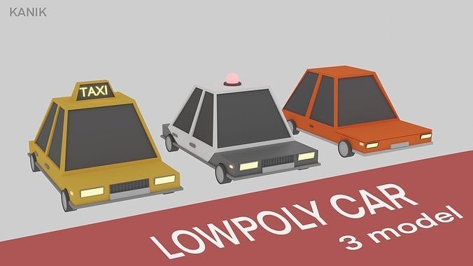 3D model 3 modelcar low-poly game ready VR / AR / low-poly | CGTrader