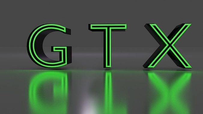 GTX NEON RTX 3D model | CGTrader