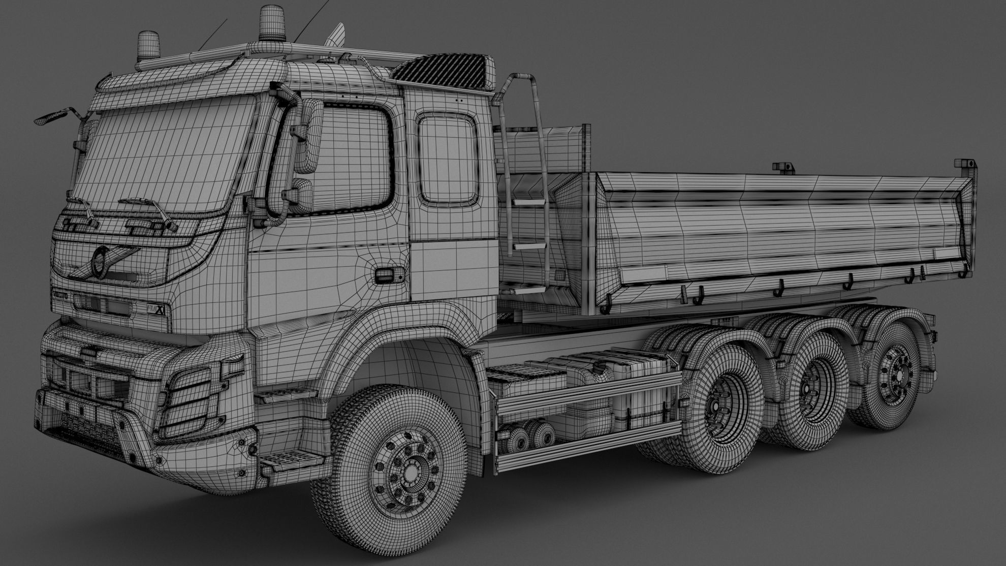 Volvo FMX Tridem Tipper Truck 8x4 3D model | CGTrader