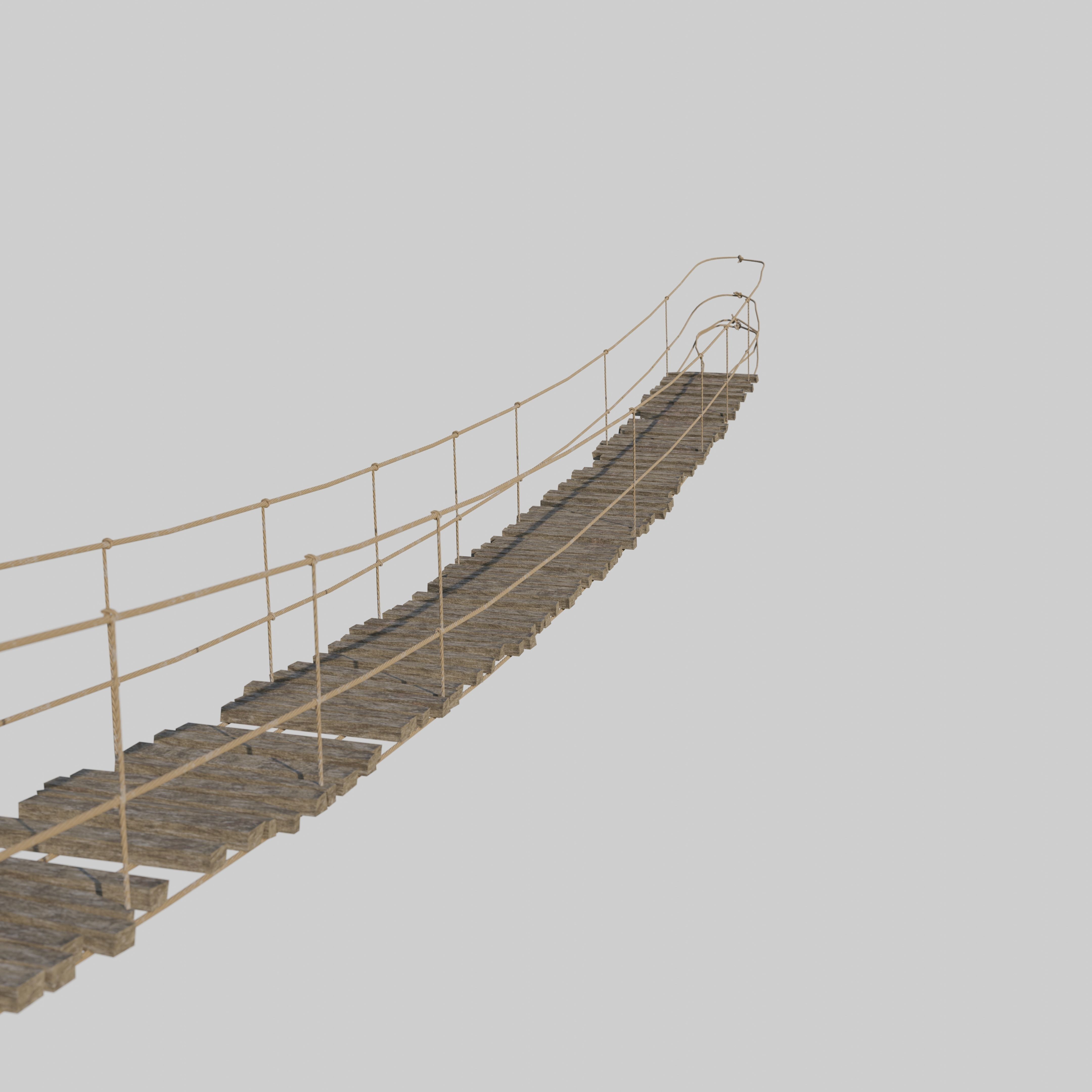 3D model Suspension rope bridge animated VR / AR / low-poly | CGTrader