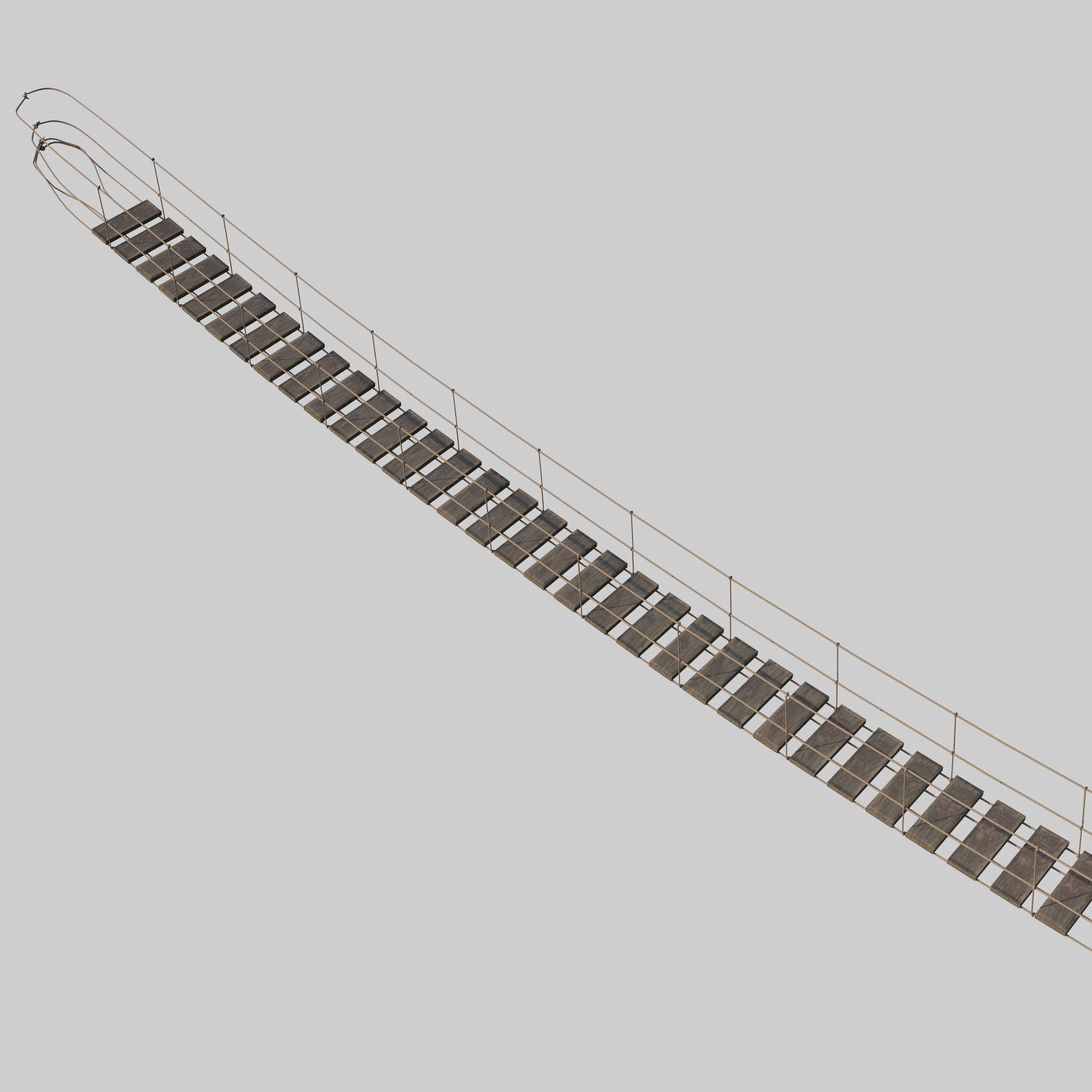 3D model Suspension rope bridge animated VR / AR / low-poly | CGTrader