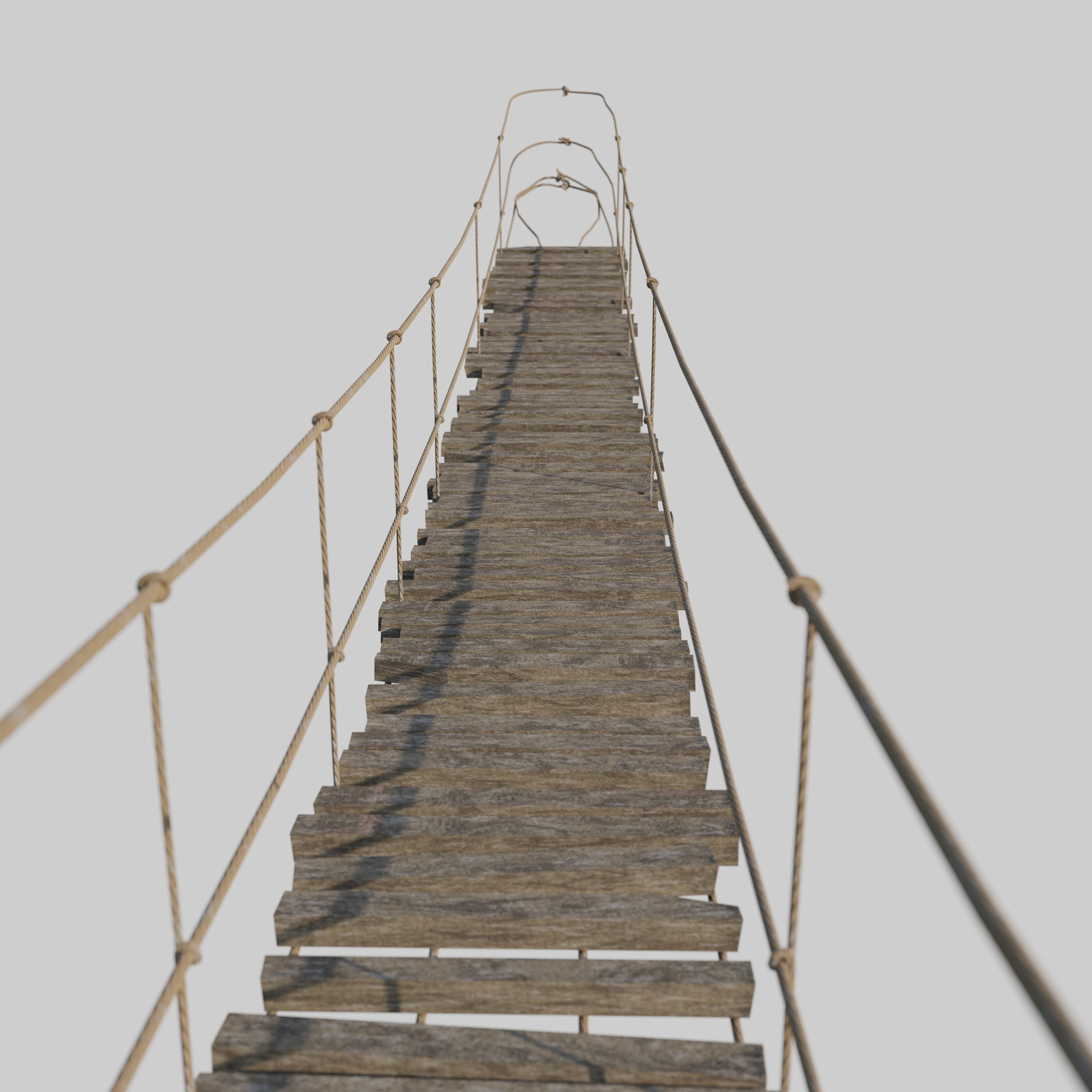 3D model Suspension rope bridge animated VR / AR / low-poly | CGTrader