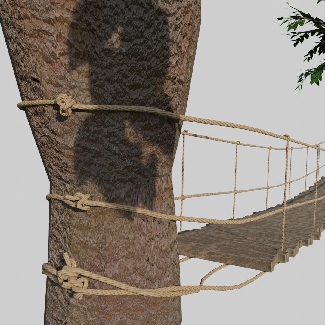 3D model Suspension rope bridge animated VR / AR / low-poly | CGTrader
