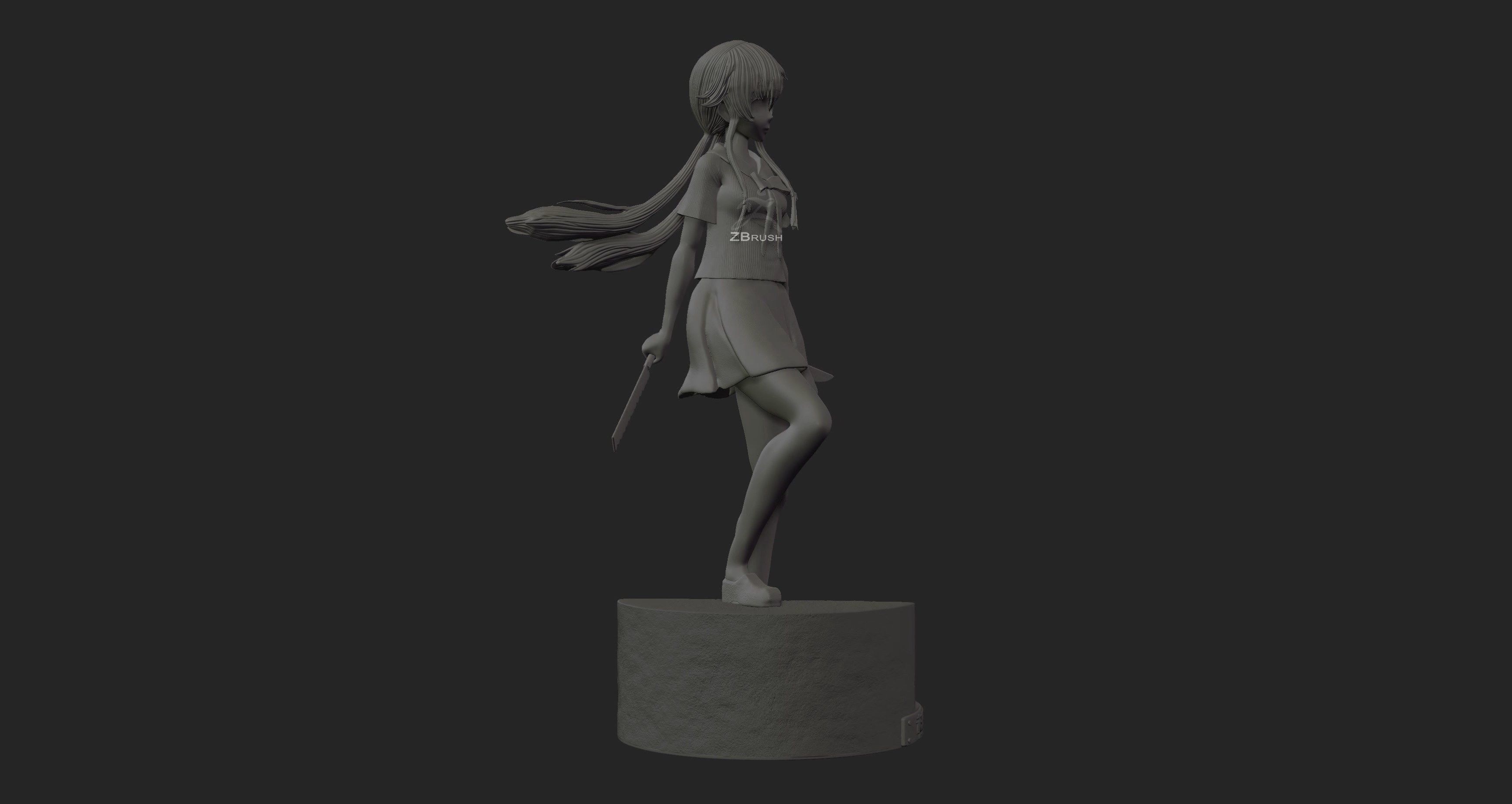 Yuno Gasai - Mirai Nikki 3D Print Figure 3D model 3D printable | CGTrader