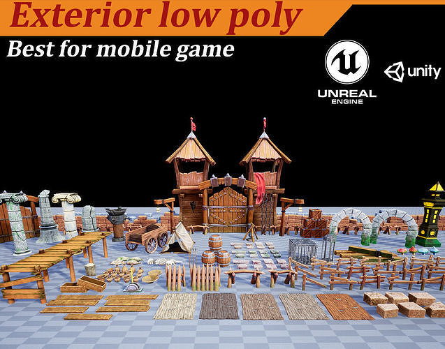 3D model Environment Pack VR / AR / low-poly | CGTrader