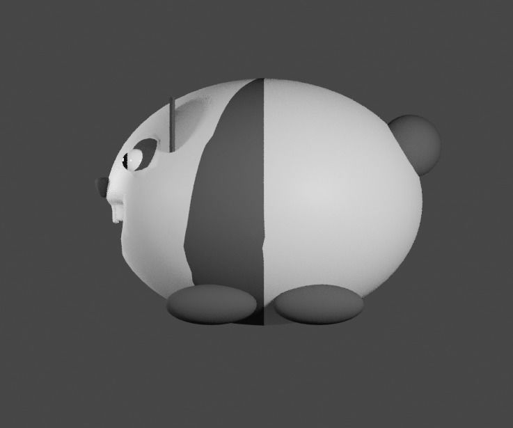 round panda 3D model | CGTrader