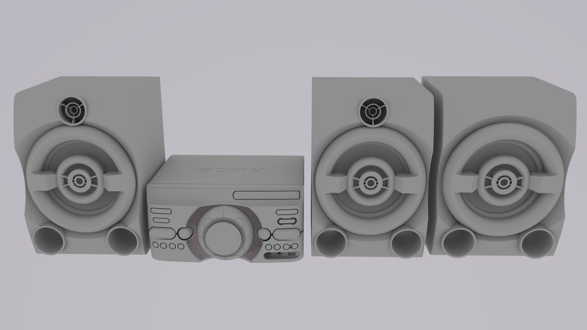 Sony MHCM80D Mini Audio System 3D model | CGTrader