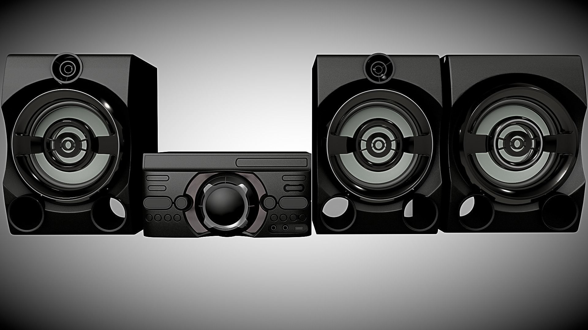 Sony MHCM80D Mini Audio System 3D model | CGTrader