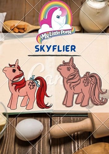Amazing My Little Pony Character Skyflier Cookie Cutter Stamp 3D model ...
