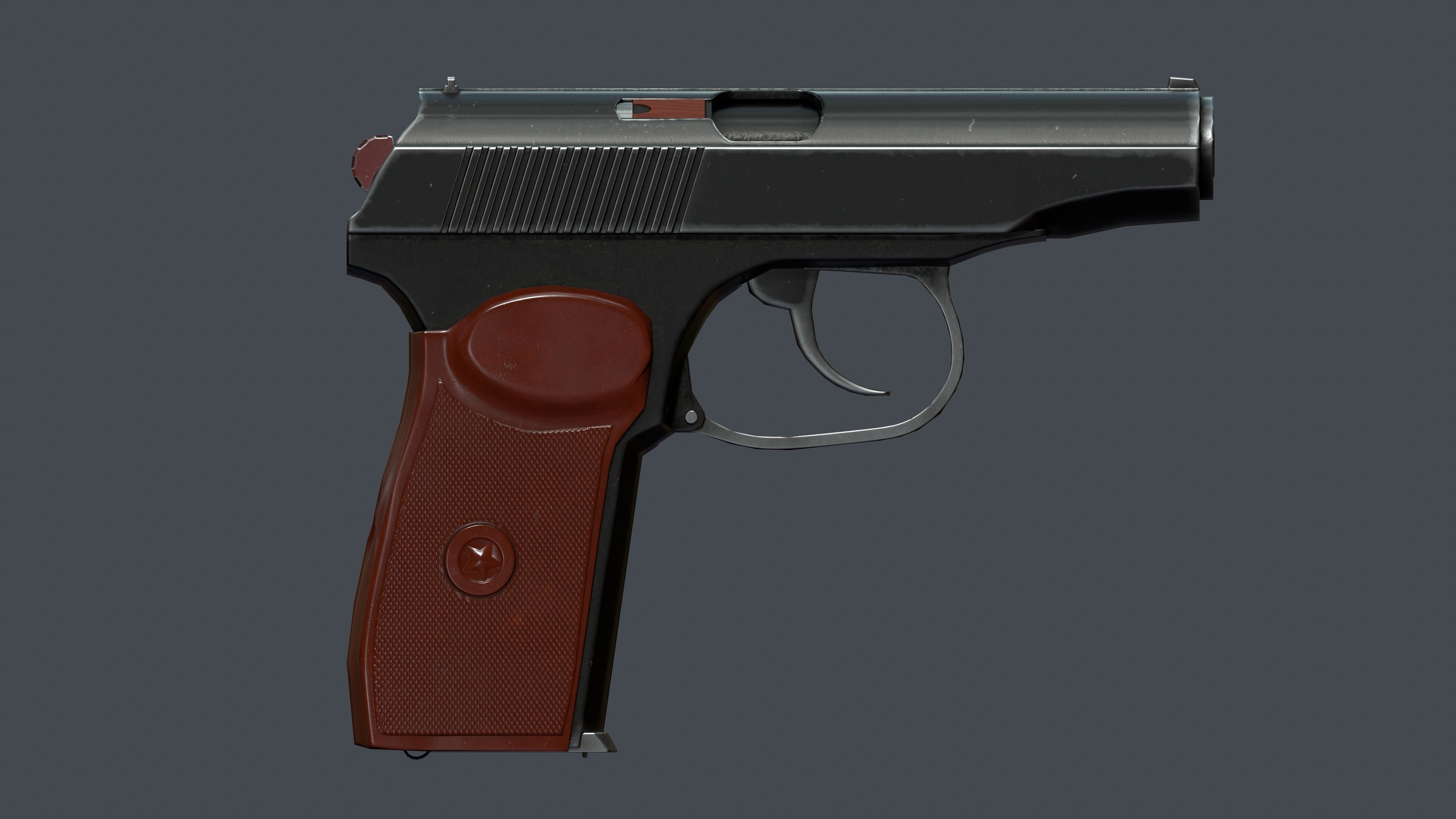 Makarov pistol PBR game ready free VR / AR / low-poly 3D model | CGTrader