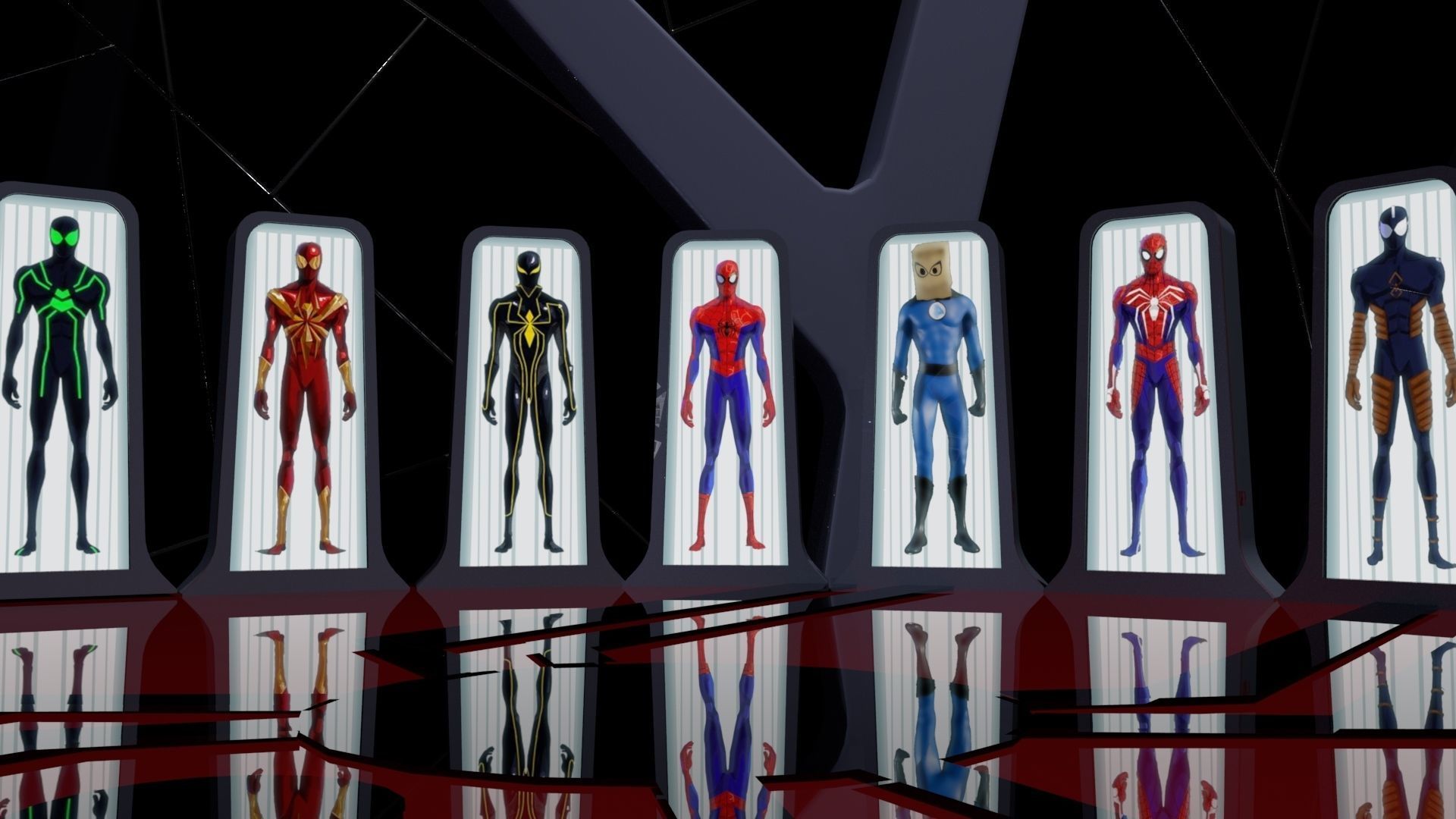 3D model Spiderman Into the Spiderverse Base VR / AR / low-poly | CGTrader