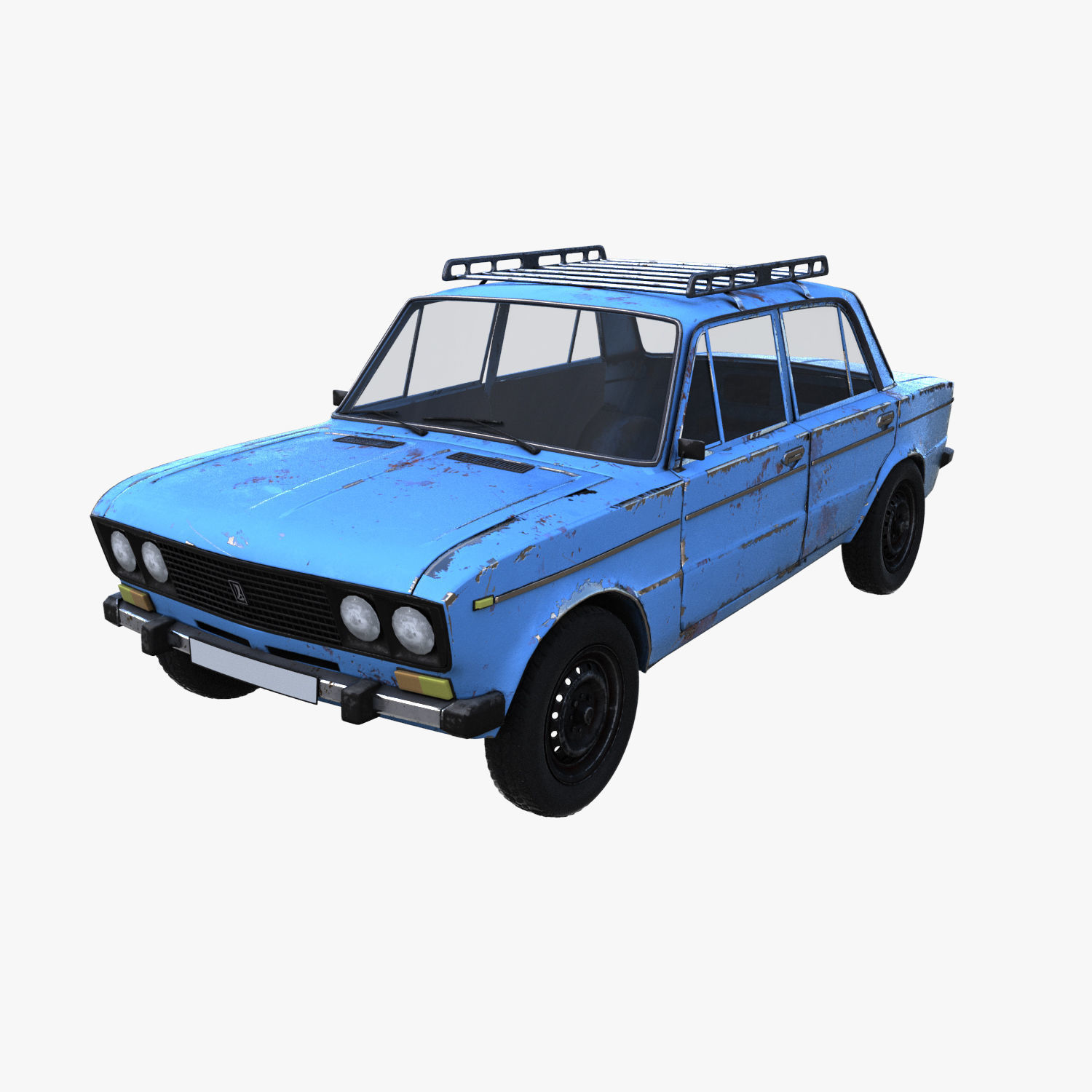 VAZ 2106 Base and Wheels FREE free 3D model | CGTrader