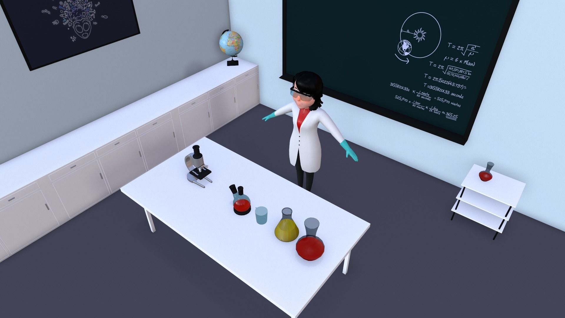 3D model Low Poly Scientist Female Character VR / AR / low-poly | CGTrader