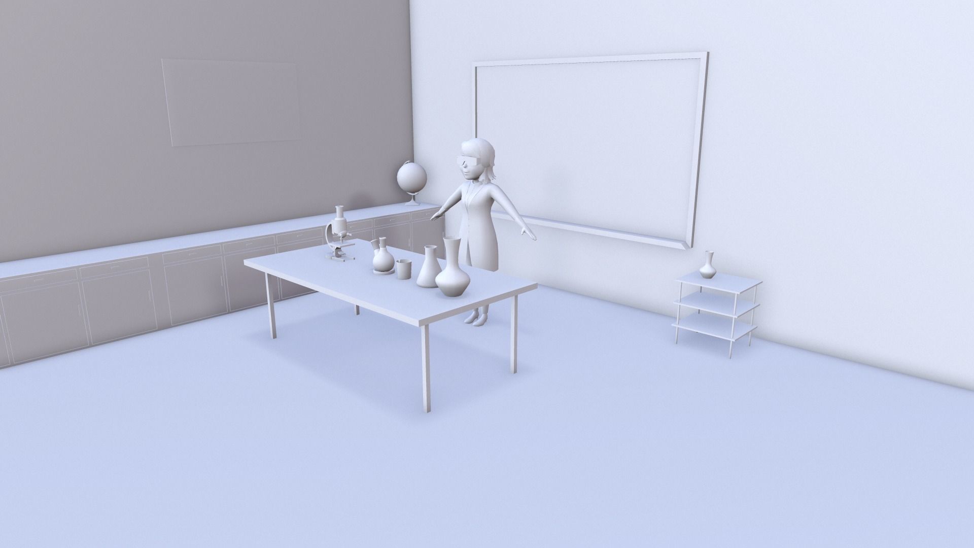 3D model Low Poly Scientist Female Character VR / AR / low-poly | CGTrader