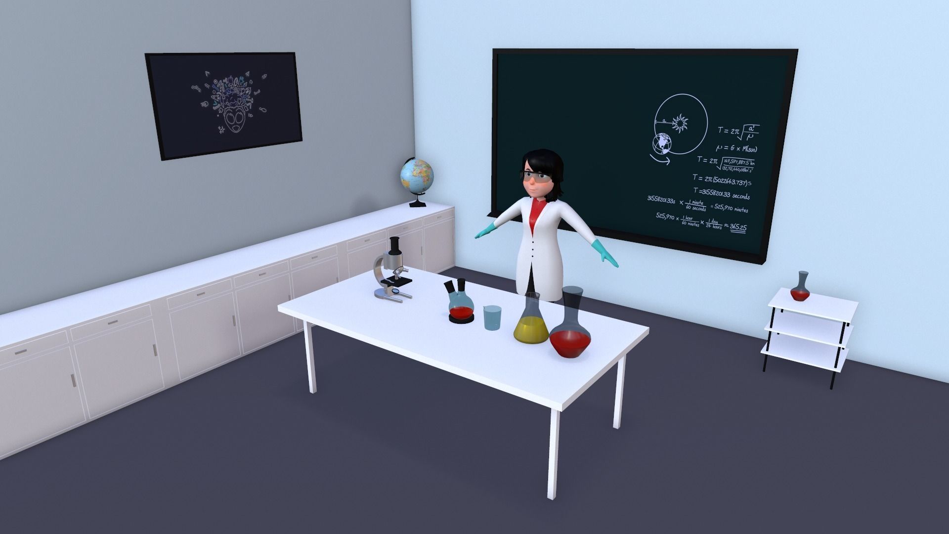 3D model Low Poly Scientist Female Character VR / AR / low-poly | CGTrader