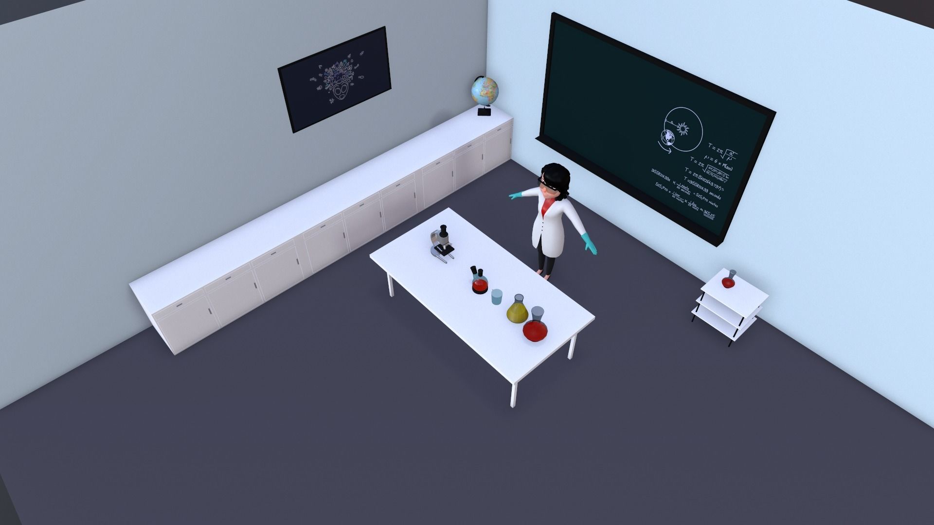 3D model Low Poly Scientist Female Character VR / AR / low-poly | CGTrader