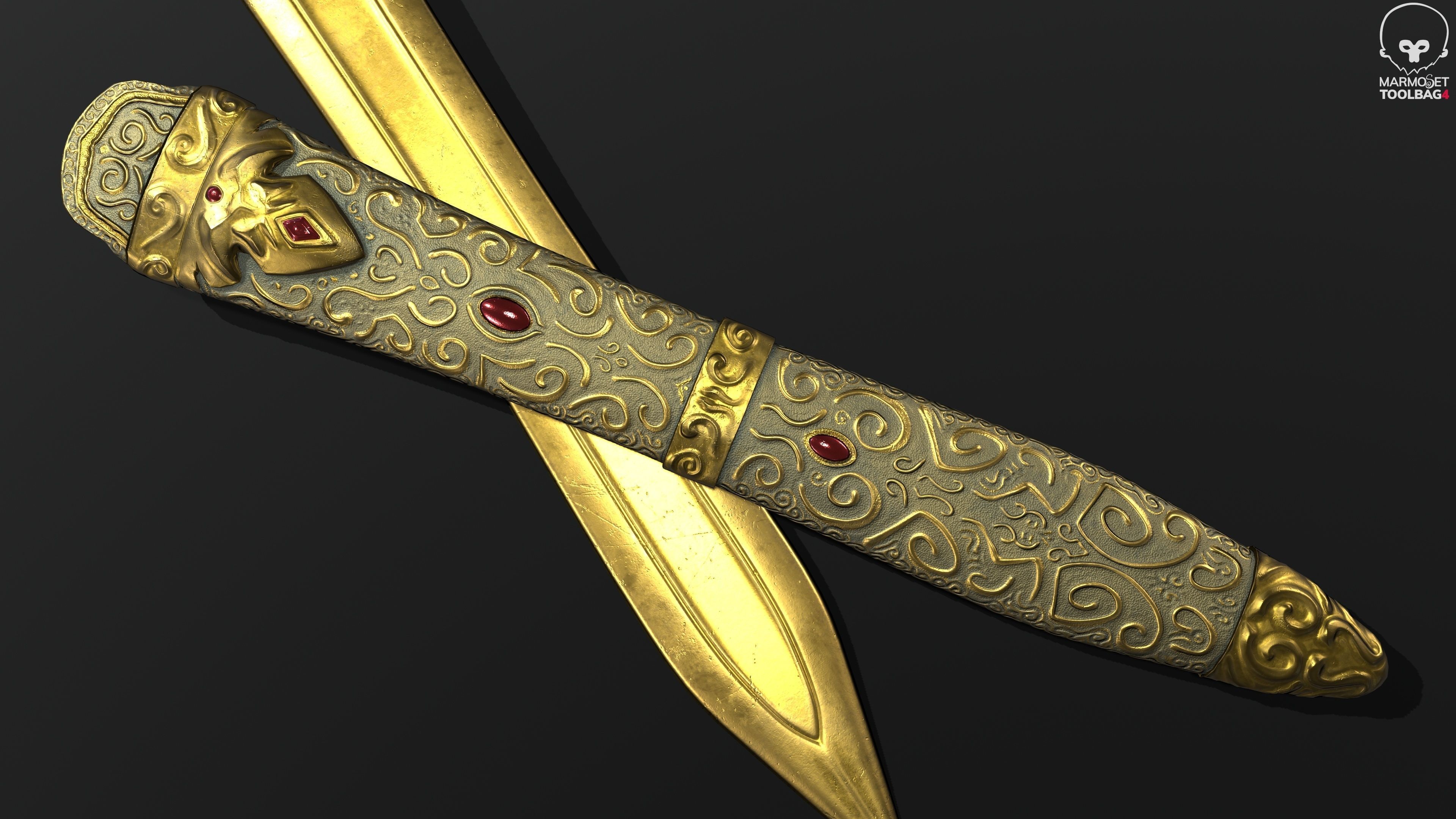 3D model Golden Dagger VR / AR / low-poly | CGTrader