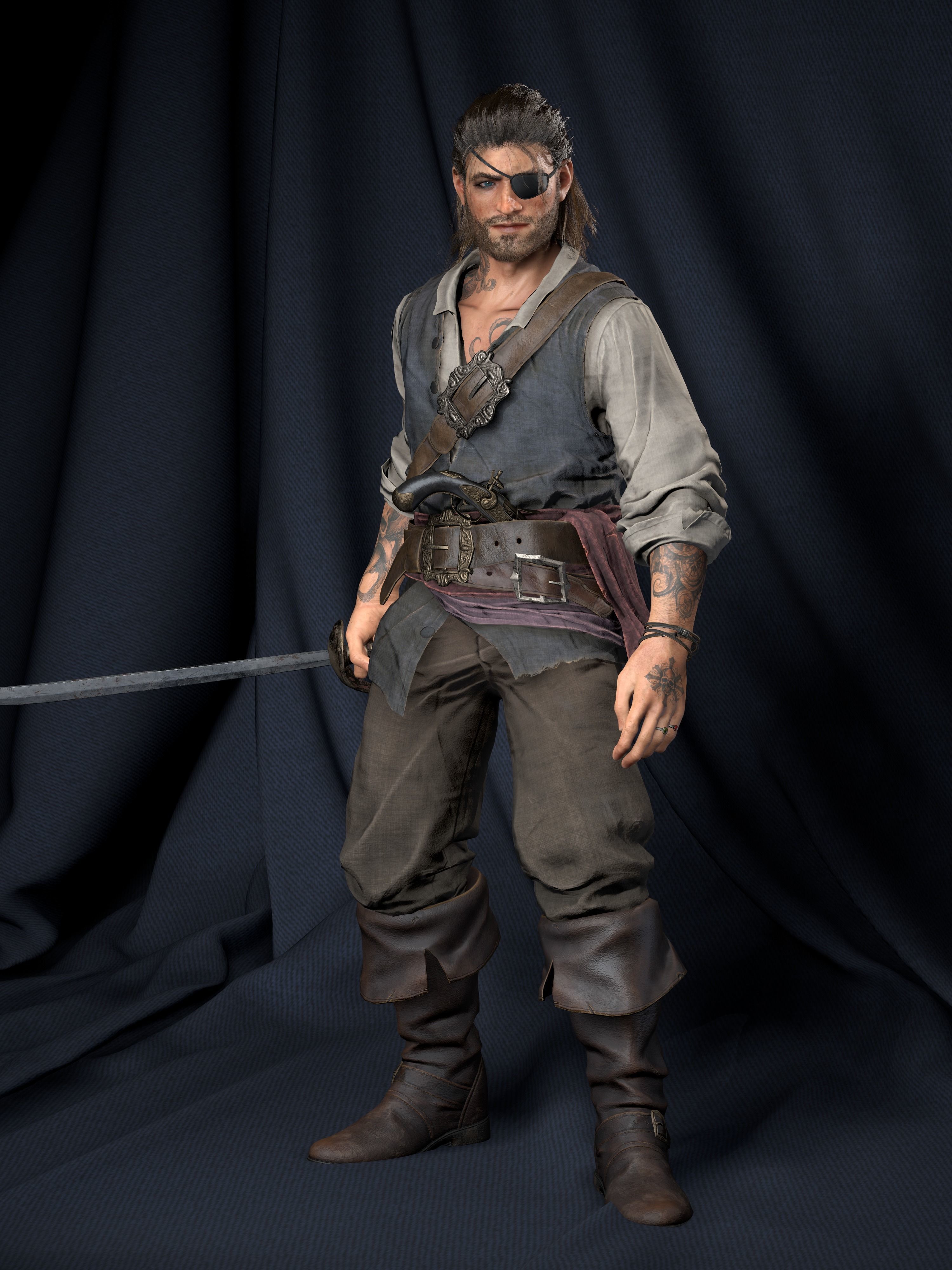3D model The pirate VR / AR / low-poly | CGTrader