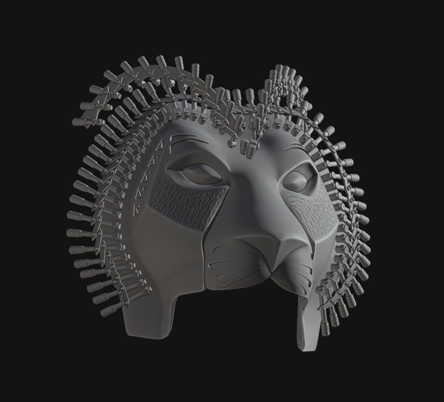 Masks of Simba 3D model 3D printable | CGTrader