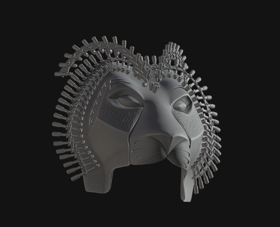 Masks of Simba 3D model 3D printable | CGTrader