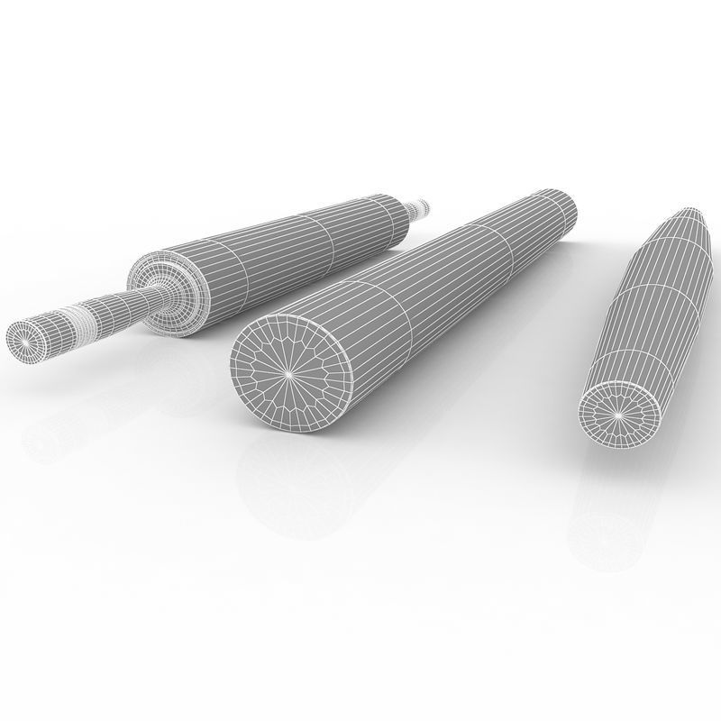 Rolling Pins Collection 3D model | CGTrader