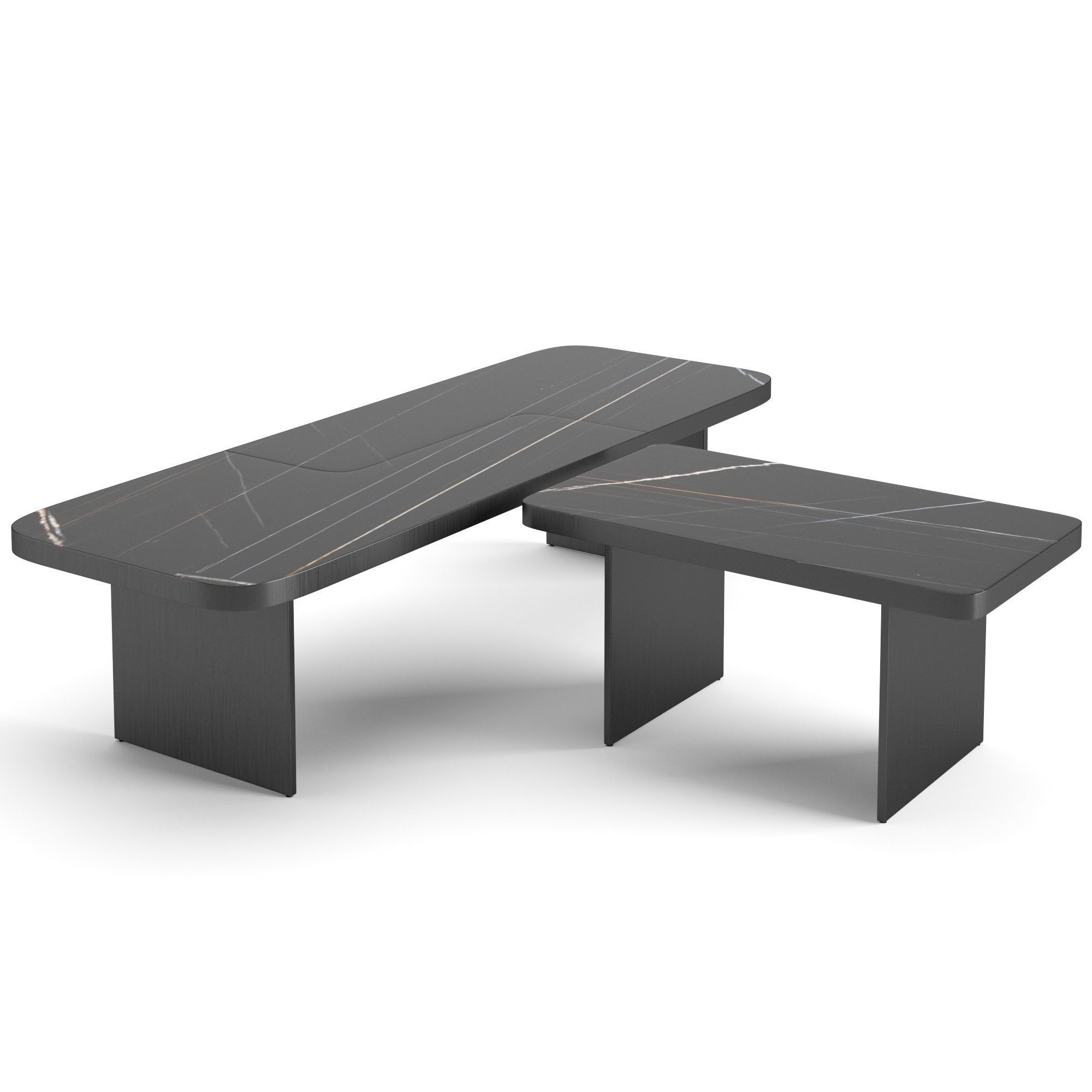Minotti Clive coffee tables set 3D model | CGTrader