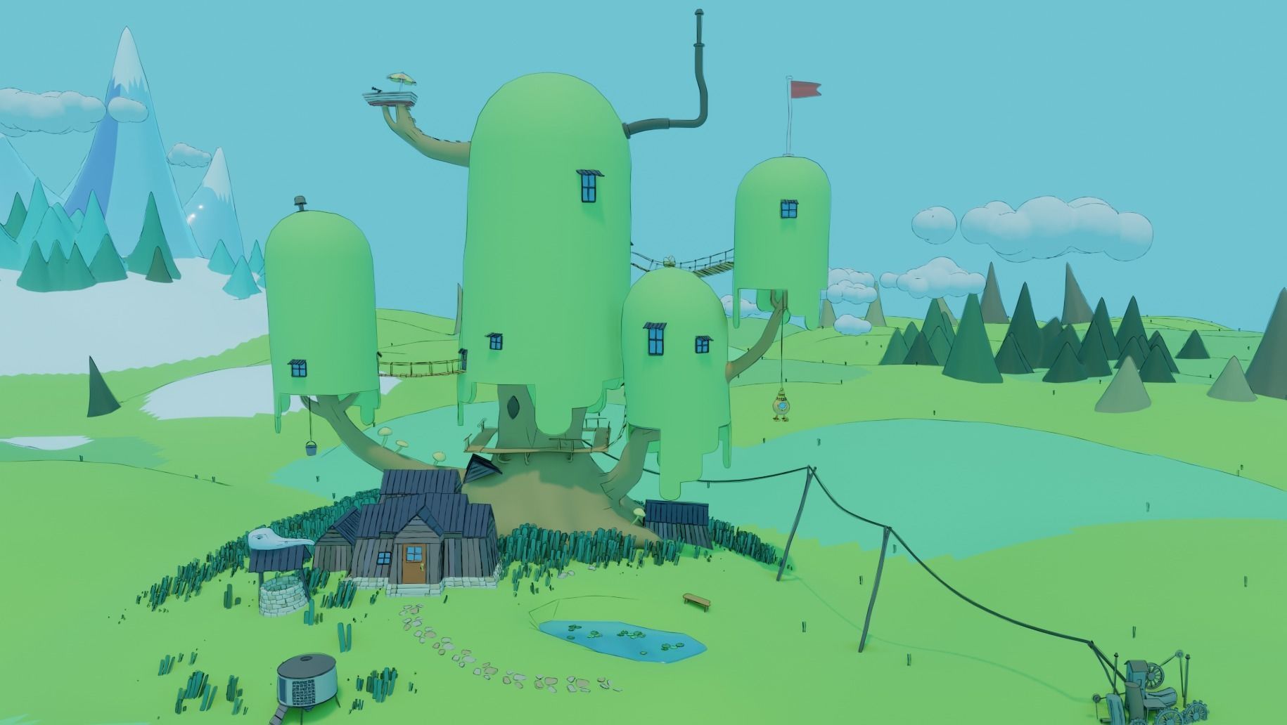 3D model Adventure time Tree house VR / AR / low-poly | CGTrader