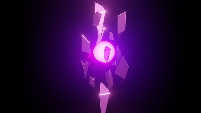 Purple Crystal Animation free VR / AR / low-poly 3D model animated ...