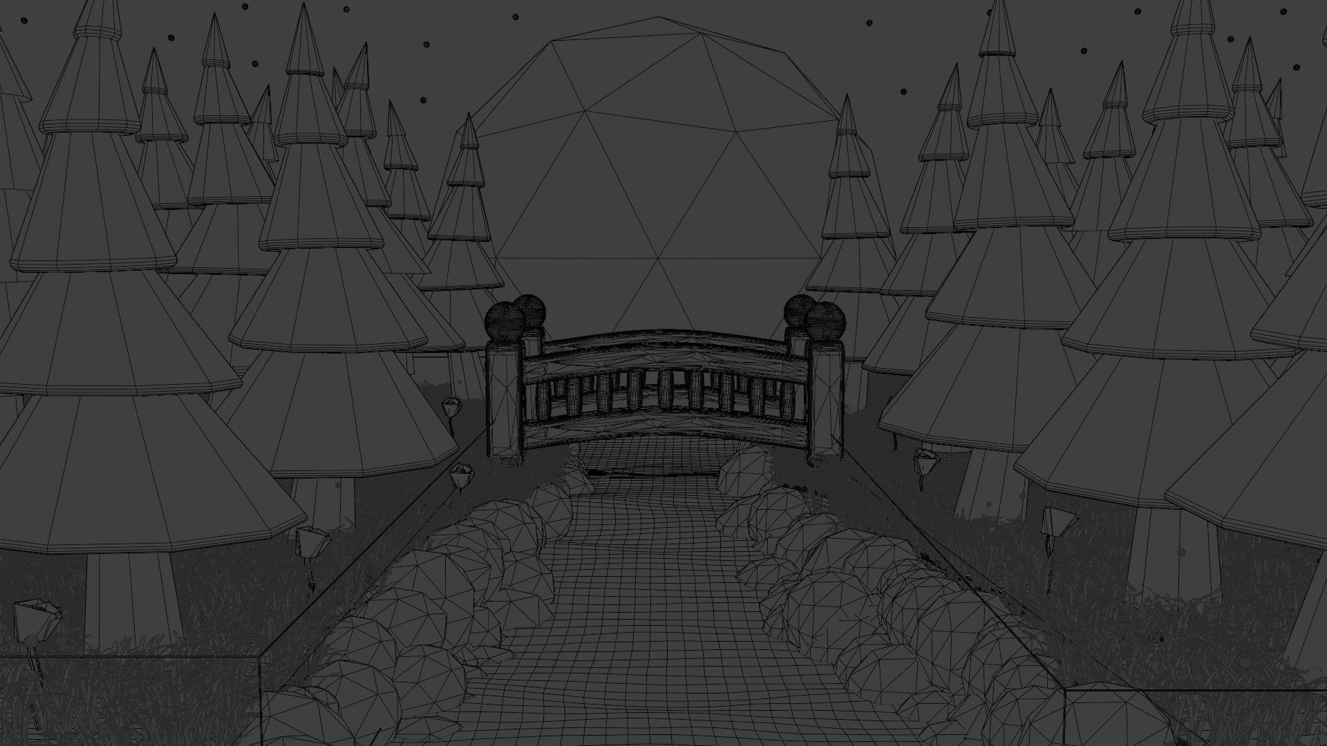 Fantasy Forest Moonlight 3D model animated | CGTrader