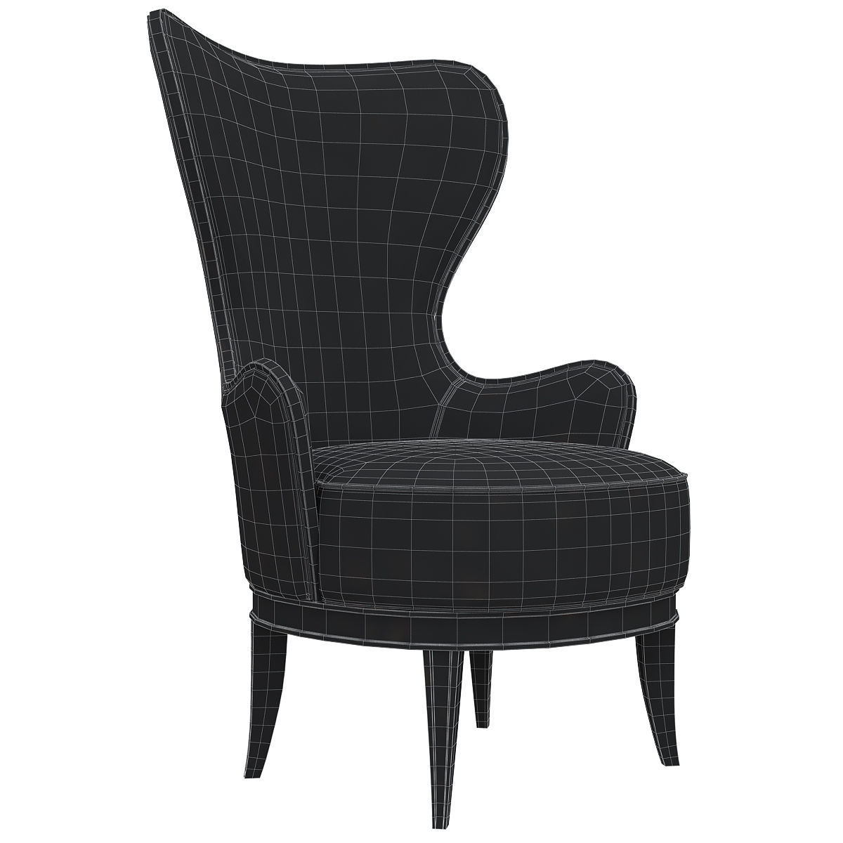 3D model The Chester Chair Charles Saunders 3d model VR / AR / low-poly ...