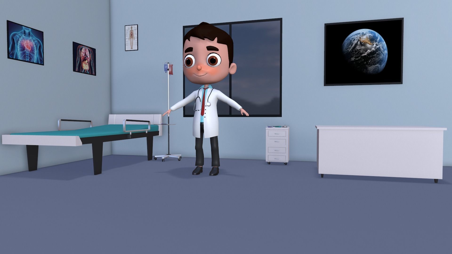 Low Poly Doctor Character 3D model animated rigged | CGTrader