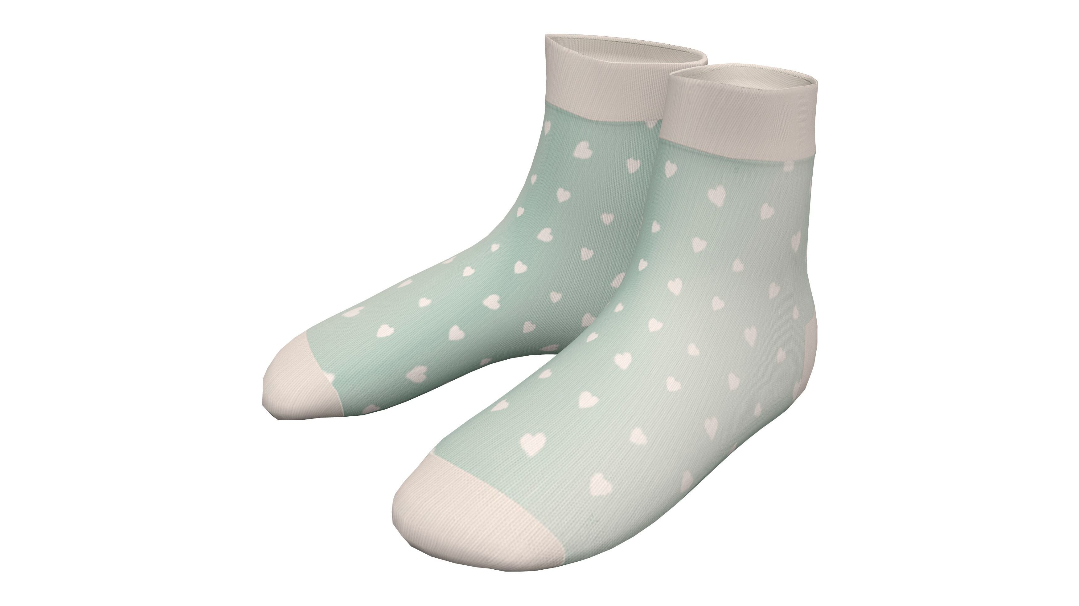 3D model Flat Ankle Socks VR / AR / low-poly | CGTrader