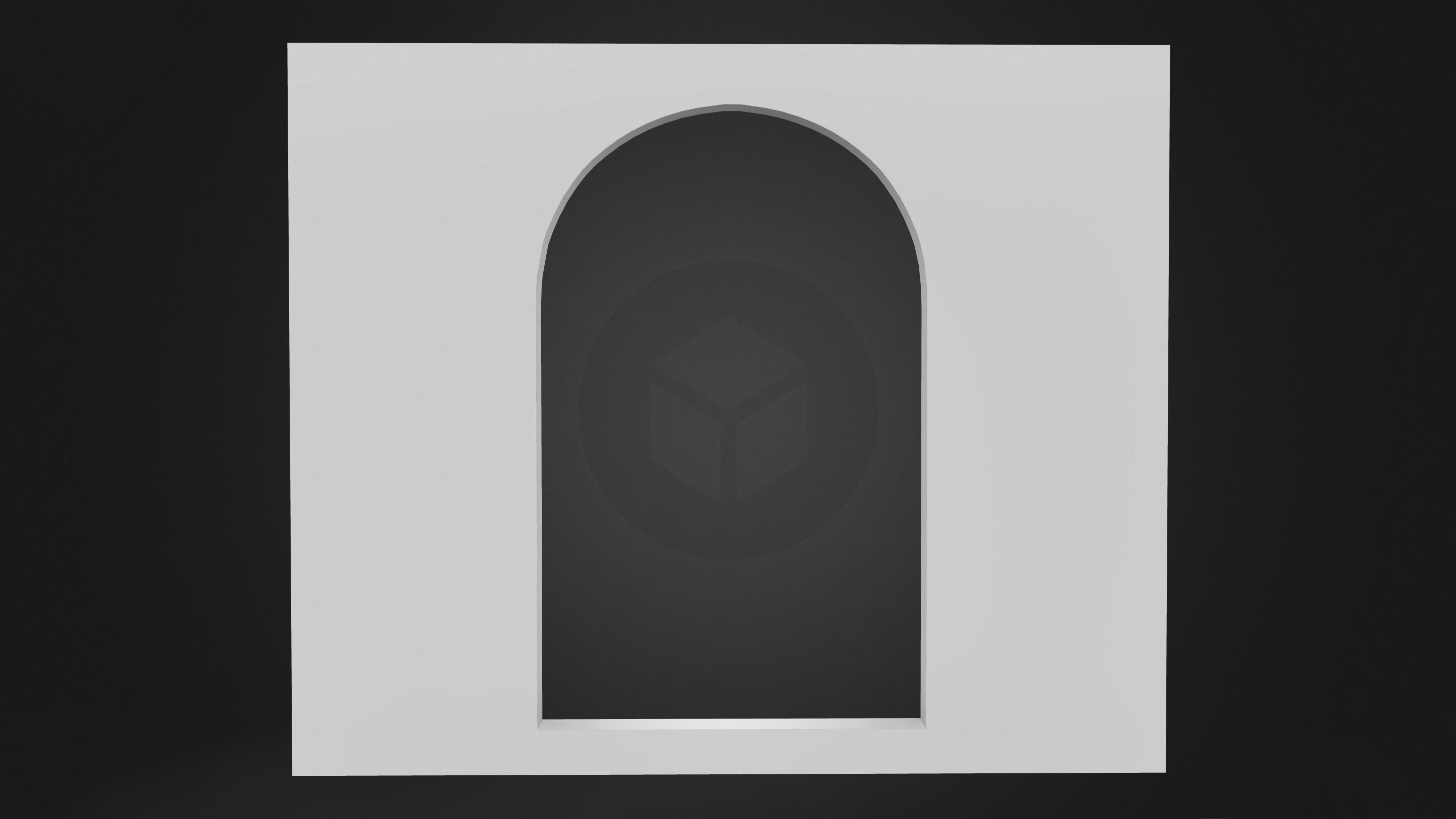 3D model Arched Window Cutout Wall VR / AR / low-poly | CGTrader