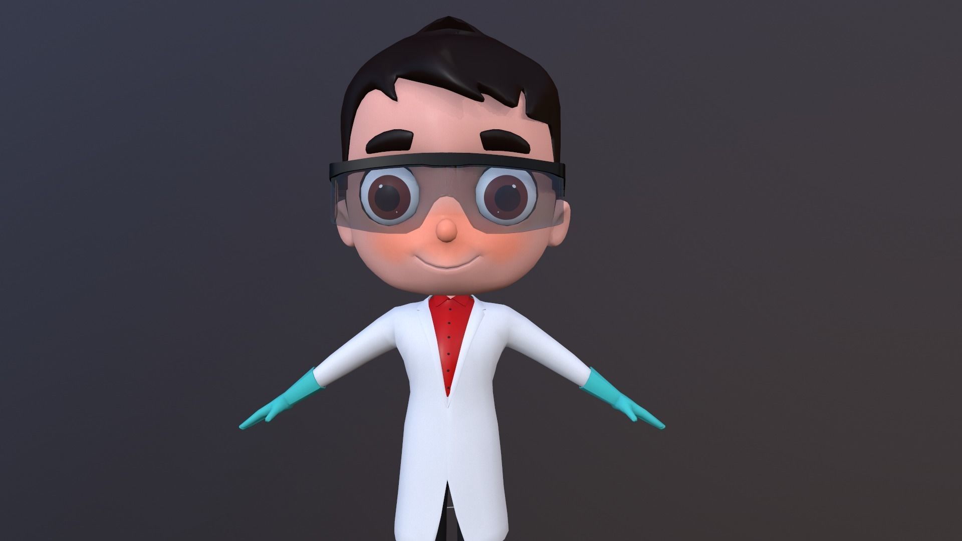 Low Poly Scientist Character 3D model | CGTrader