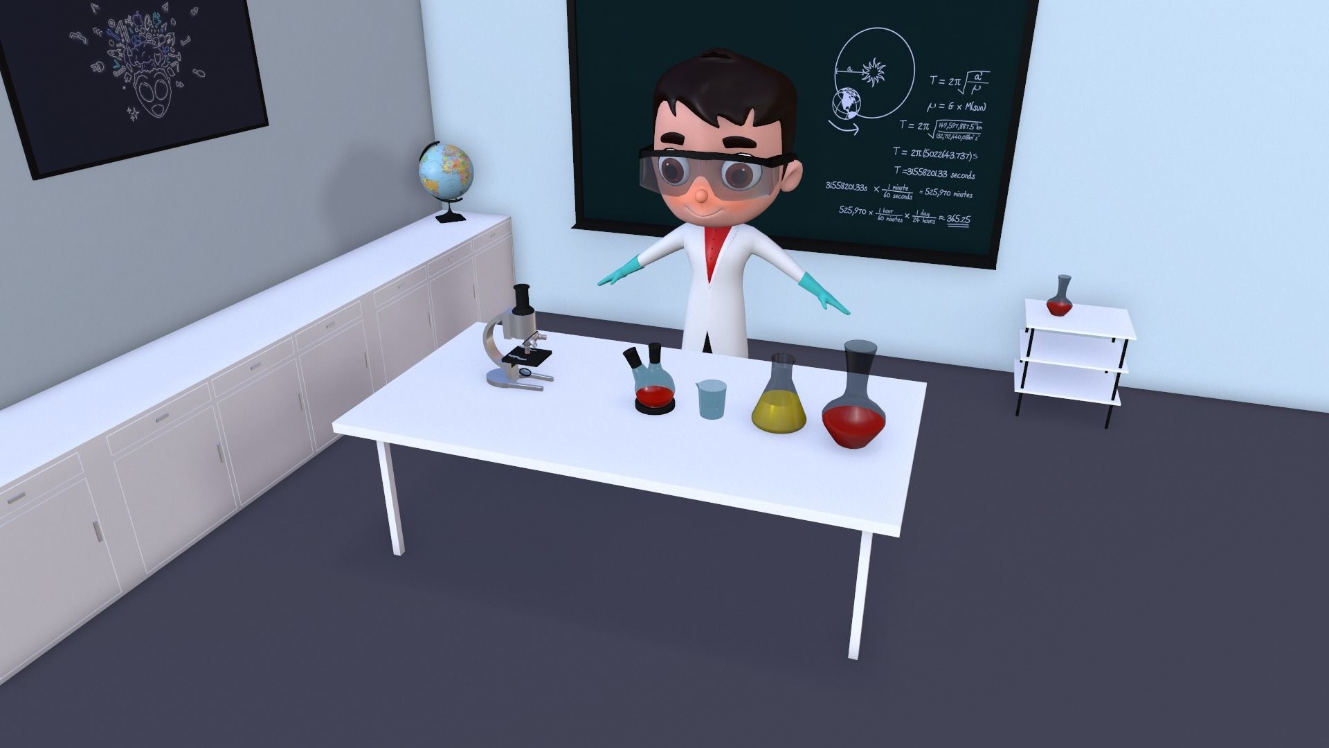 Low Poly Scientist Character 3D model | CGTrader