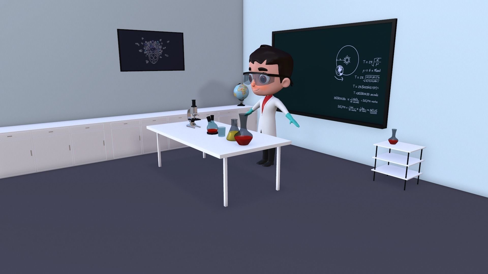 Low Poly Scientist Character 3D model | CGTrader
