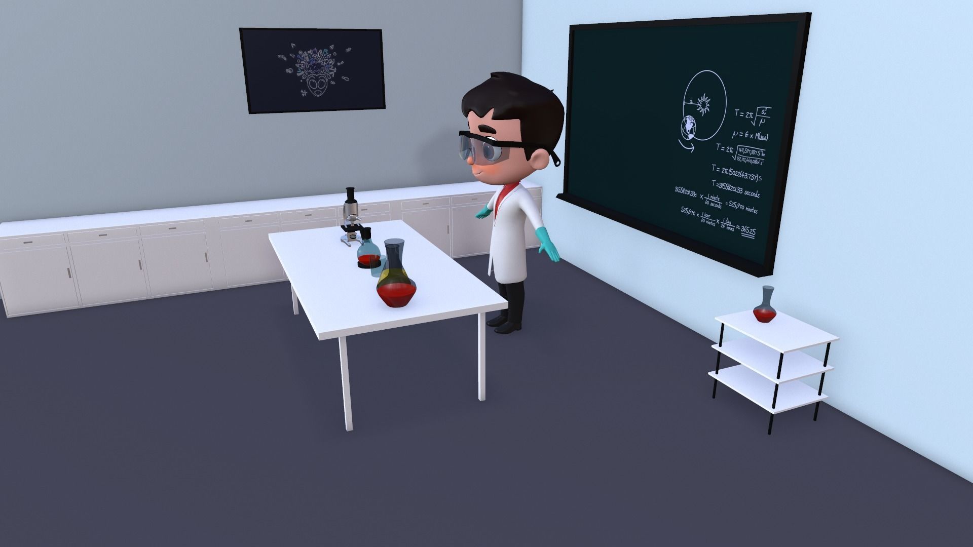 Low Poly Scientist Character 3D model | CGTrader