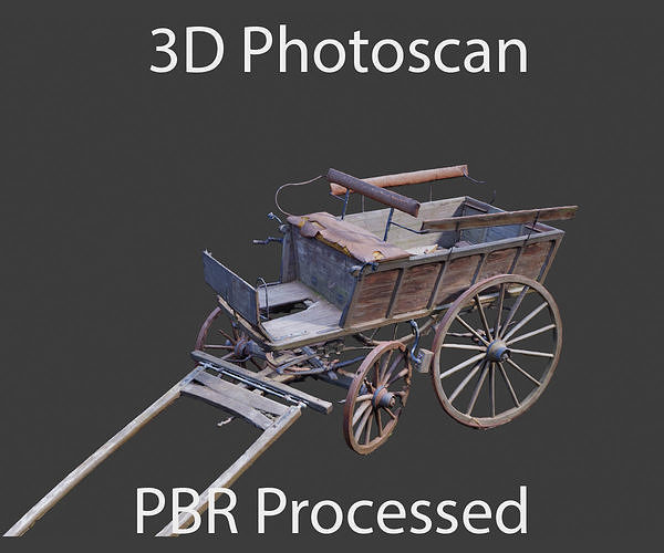 PBR Medieval carriage coach Photoscan 3D model | CGTrader