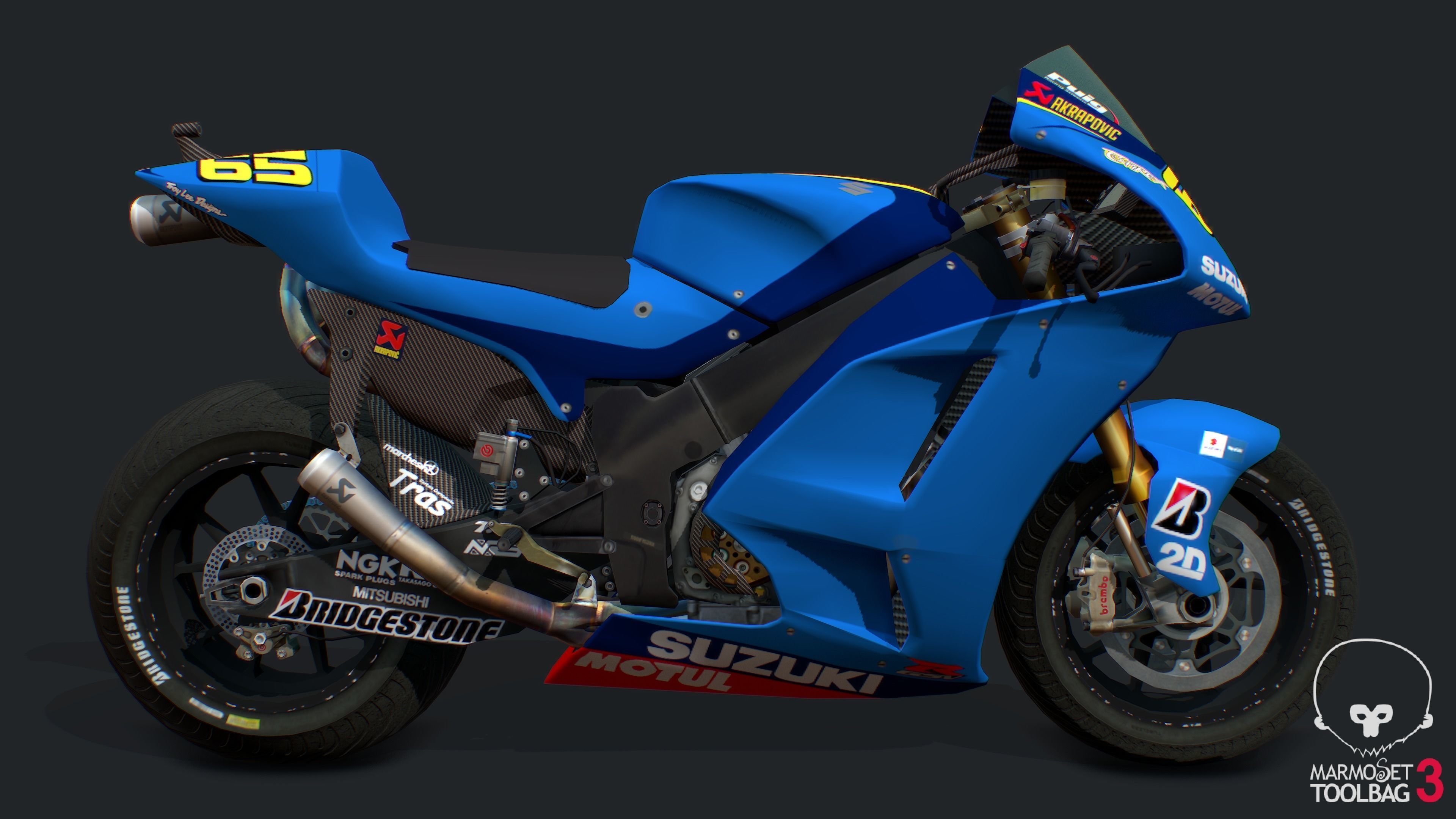 3D model Suzuki Racing Bike VR / AR / low-poly | CGTrader