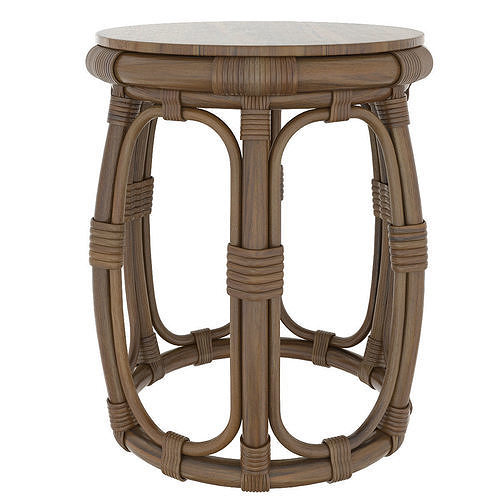 3D model Rattan Accent Table 3d model VR / AR / low-poly | CGTrader