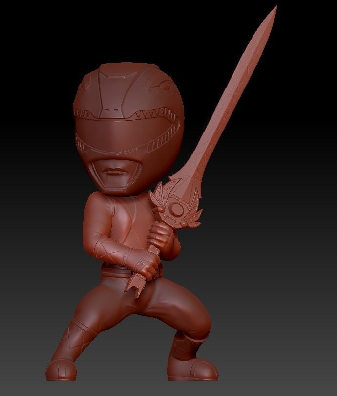 RED RANGER CHIBI 3D model 3D printable | CGTrader