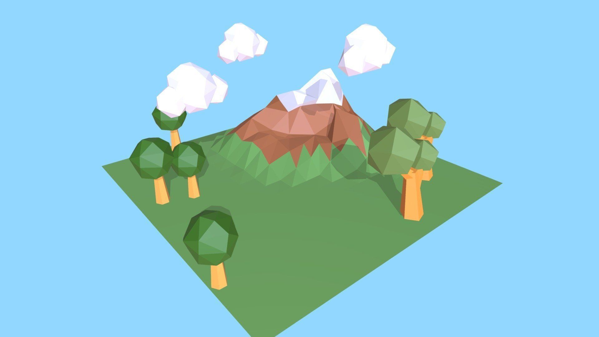 3D model hill mount VR / AR / low-poly | CGTrader