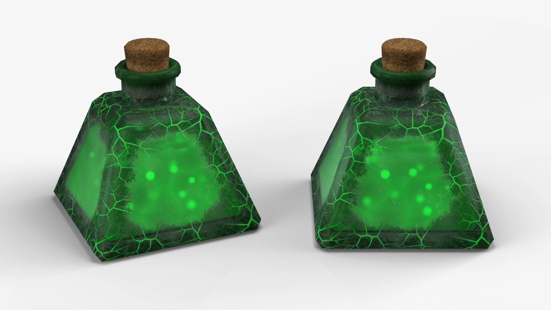 3D model Stylized Magic Potion Bottle VR / AR / low-poly | CGTrader